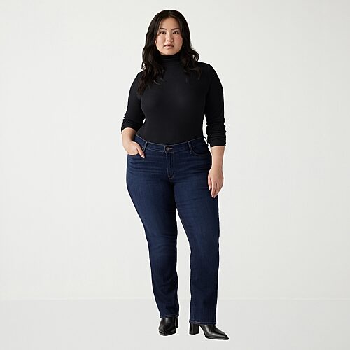 Levis Womens Plus Classic Straight Jean  22w  Blue
