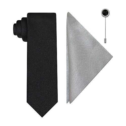 Click here for J. Ferrar Shimmer Tie Set  One Size  Black prices