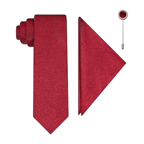 Click here for J. Ferrar Shimmer Tie Set  One Size  Red prices