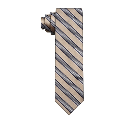 Click here for J. Ferrar Striped Tie  One Size  Brown prices