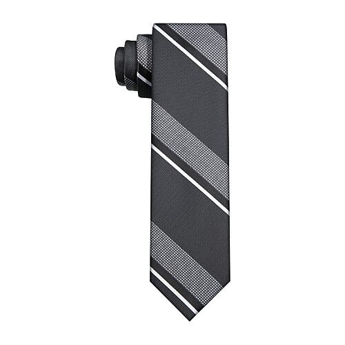 Click here for J. Ferrar Striped Tie  One Size  Black prices