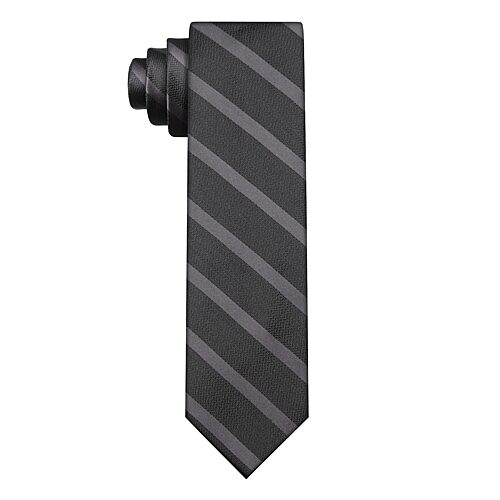 Click here for J. Ferrar Striped Tie  One Size  Black prices