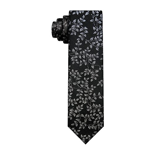 Click here for J. Ferrar Floral Tie  One Size  Black prices