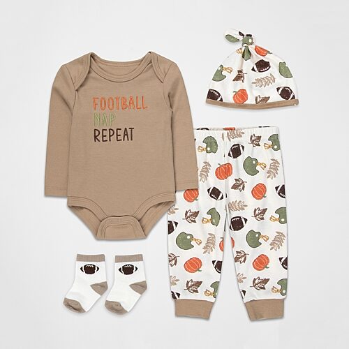 Click here for Baby Essentials Baby Boys 4-pc. Baby Clothing Set... prices