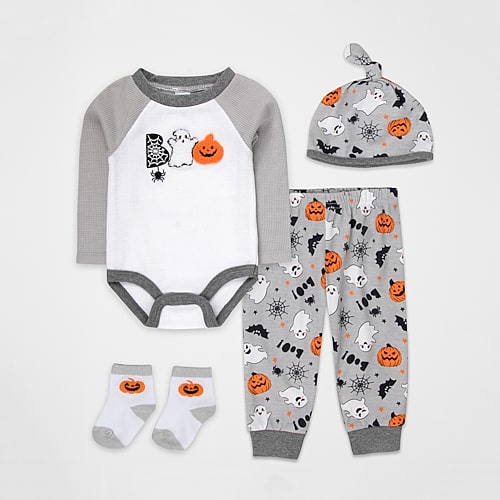 Click here for Baby Essentials Halloween Baby Boys 4-pc. Baby Clo... prices