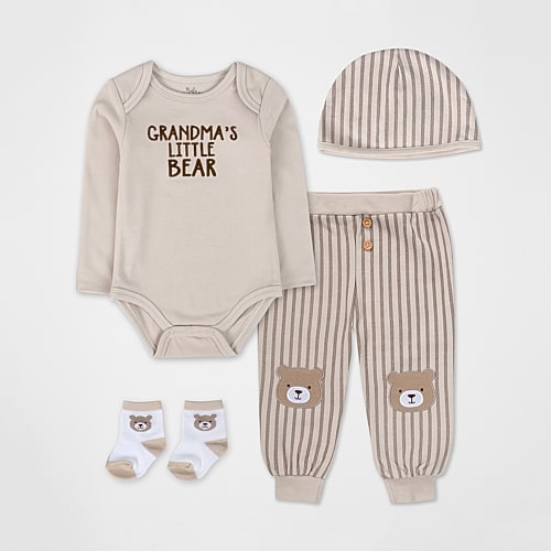 Click here for Baby Essentials Baby Boys 4-pc. Baby Clothing Set... prices