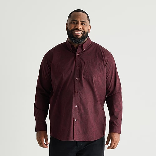 Click here for Shaquille ONeal XLG Easy Care Paisley Mens Long Sl... prices