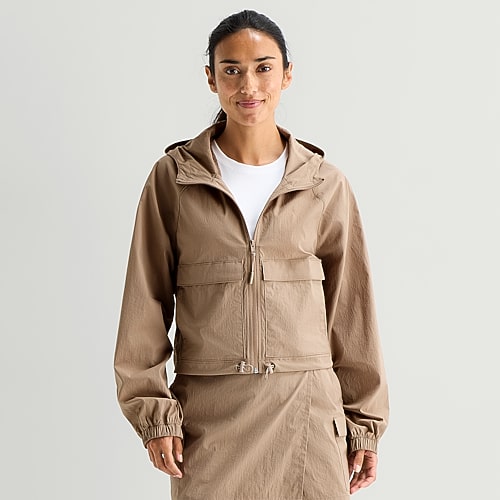 Click here for Xersion Womens Utility Jacket  Medium  Brown prices