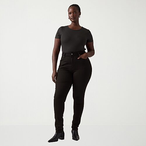 Womens Levis(R) 721 High Rise Soft Black Skinny Jeans