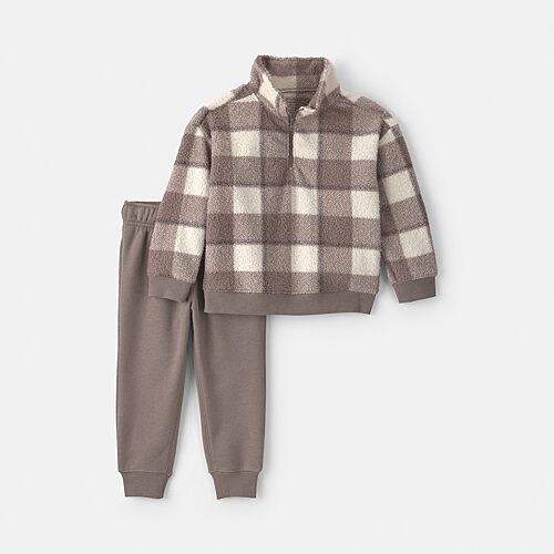 Click here for Carters Baby Boys Checkered Teddy Fleece Shirt and... prices