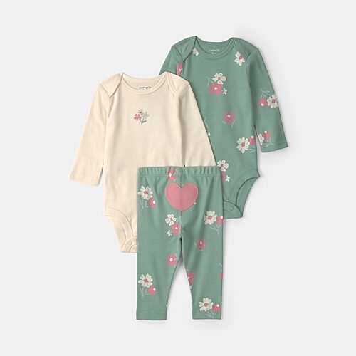 Click here for Carters Baby Girls 3-pc. Pant Set  6 Months  Green prices