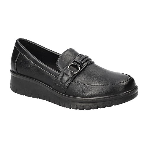 Easy Street Womens Rochelle Comfort Loafers - Black