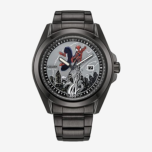 Click here for Citizen Mens Spider-Man Gray Stainless Steel Brace... prices