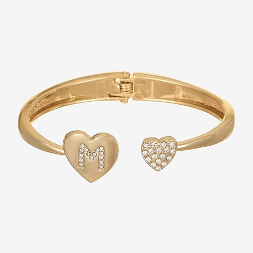Click here for Monet Jewelry Gold Tone Initial Womens Glass Heart... prices