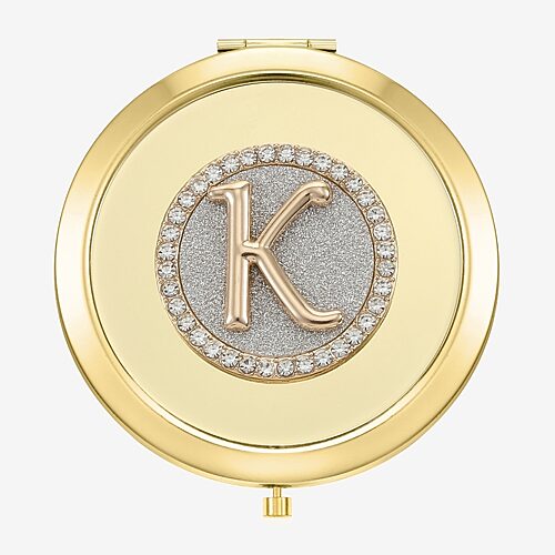 Click here for Monet Jewelry Initial Gold Tone Round Compact Mirr... prices