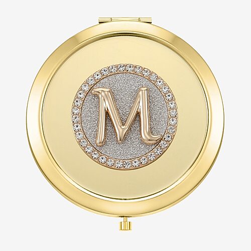 Click here for Monet Jewelry Initial Gold Tone Round Compact Mirr... prices