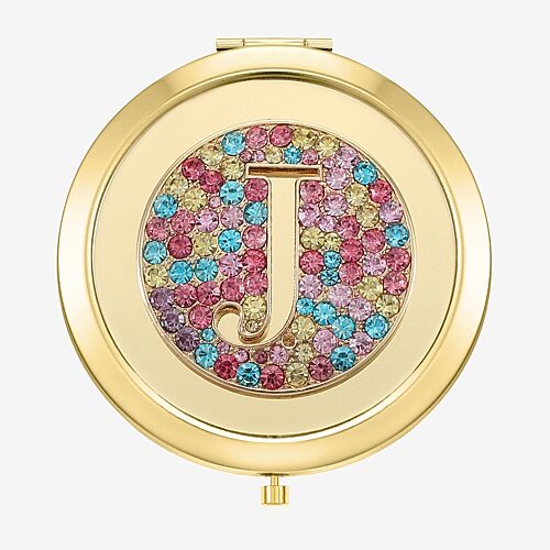 Click here for Monet Jewelry Initial Gold Tone Round Compact Mirr... prices