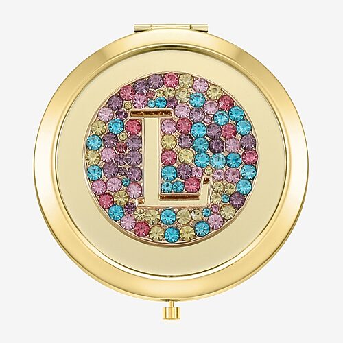 Click here for Monet Jewelry Initial Gold Tone Round Compact Mirr... prices