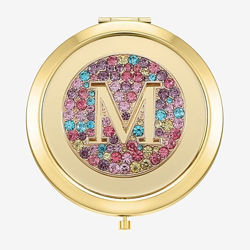 Click here for Monet Jewelry Initial Gold Tone Round Compact Mirr... prices