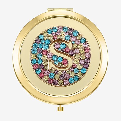 Click here for Monet Jewelry Initial Gold Tone Round Compact Mirr... prices