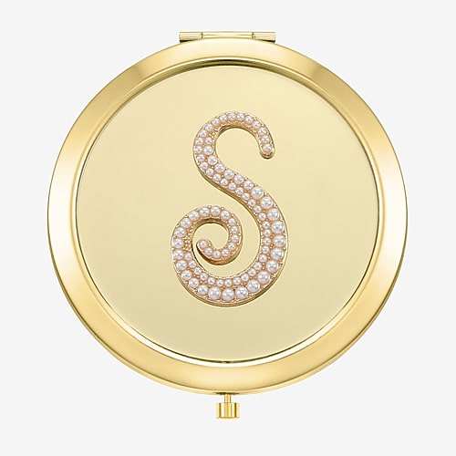 Click here for Monet Jewelry Initial Gold Tone Compact Mirror  On... prices