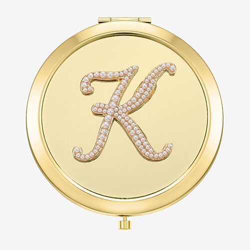 Click here for Monet Jewelry Initial Gold Tone Compact Mirror  On... prices