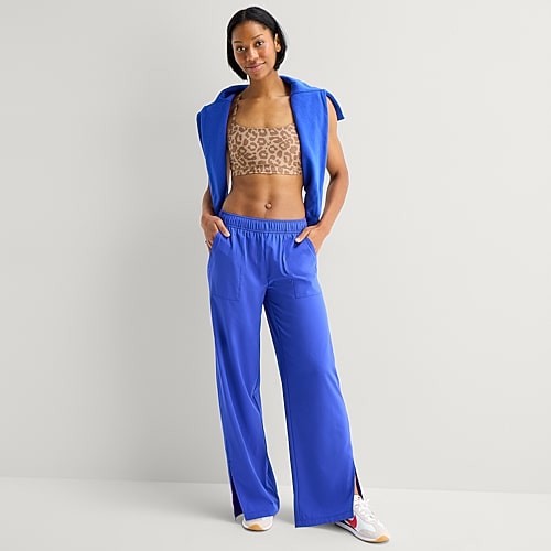 Click here for Xersion Womens Wide Leg Mid Rise Regular Fit Track... prices