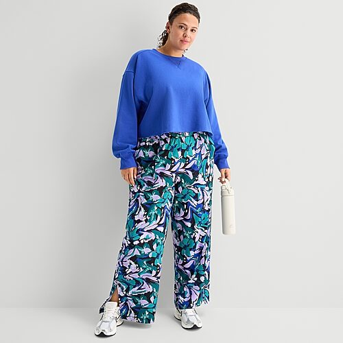 Click here for Xersion Womens Wide Leg Mid Rise Regular Fit Plus... prices