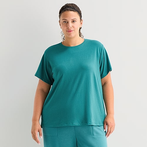 Click here for Xersion Womens Cotton Crew Neck Short Sleeve T-Shi... prices