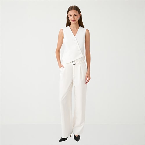 Click here for RM Rebecca Minkoff Womens Straight Trouser  16  Wh... prices