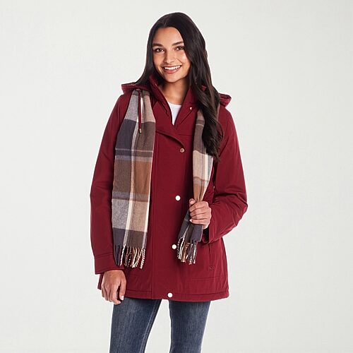 Click here for Gallery No Womens Heavyweight Parka  Medium  Red prices