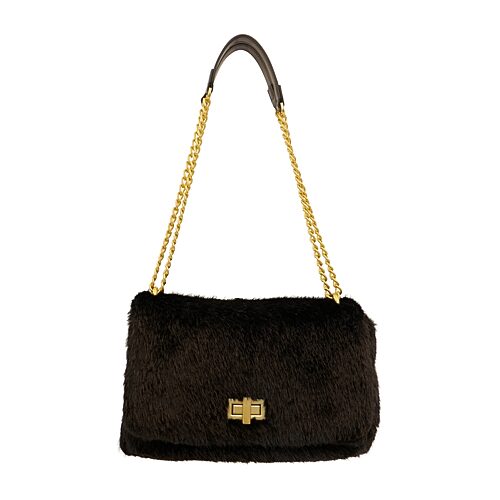 Click here for BCBGeneration Flap Chain With Faux Fur Shoulder Ba... prices