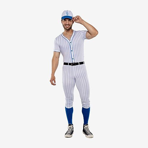 Click here for Mens Batter Up! Costume  Medium  White prices