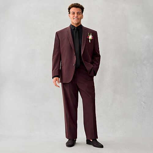 Click here for J. Ferrar Mens Regular Fit Plaid Big and Tall Suit... prices