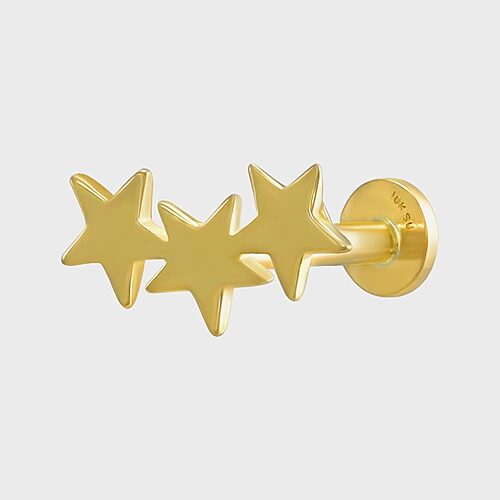 Click here for Gold Addiction Womens 10K Gold 8.7mm Star Single E... prices