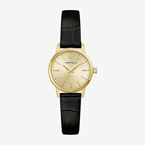 Click here for Caravelle Designed By Bulova Dress Womens Black Le... prices