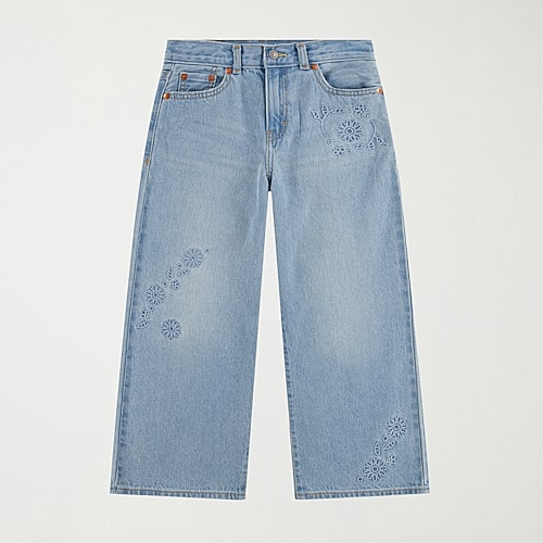 Click here for Levis Girls 7-16 Embroidered High Rise Baggy Jeans... prices