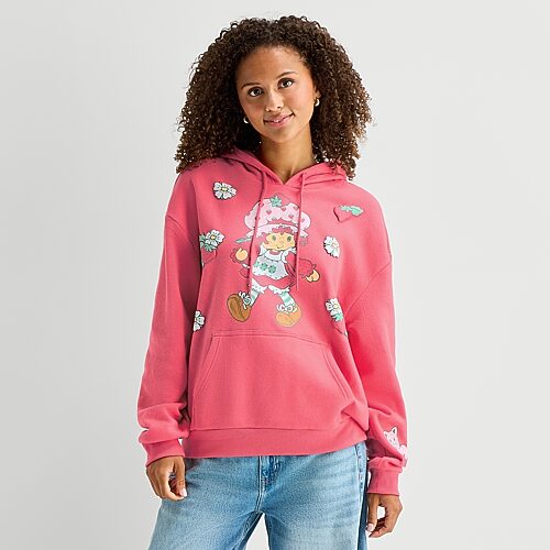 Click here for Womens Juniors Long Sleeve Strawberry Shortcake Ho... prices