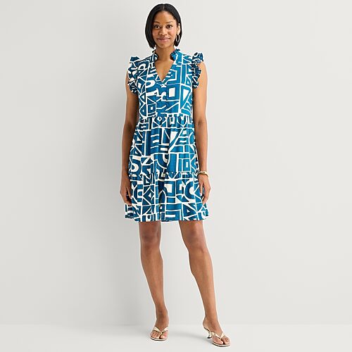 Click here for Sandra Darren Womens Notch Neck Sleeveless Geometr... prices