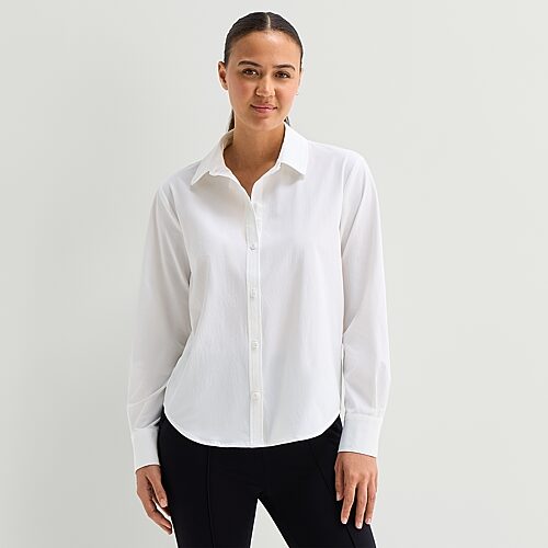Click here for Stylus Womens Long Sleeve Blouse  Small  White prices