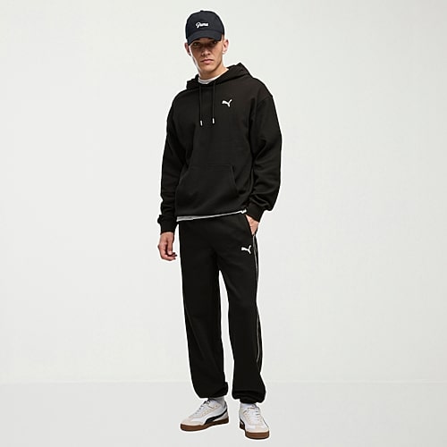Click here for PUMA Mens Cinched Mid Rise Regular Fit Track Pant... prices