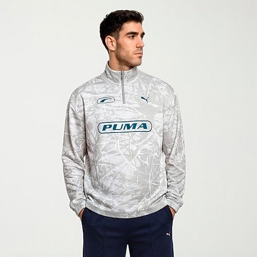 Click here for PUMA Mens Mock Neck Long Sleeve Active Quarter-Zip... prices