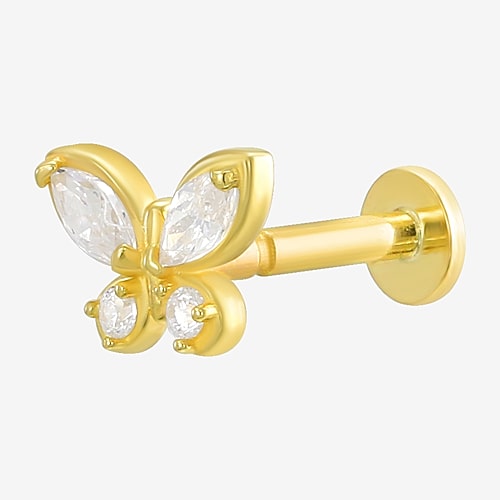 Click here for Gold Addiction Butterfly Womens White Cubic Zircon... prices