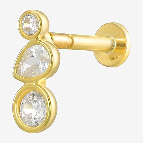 Click here for Gold Addiction Womens White 10K Gold 8mm Single Ea... prices