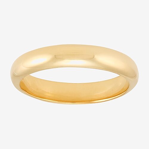 Click here for Unisex Adult 4MM 14K Gold Over Silver Wedding Band... prices