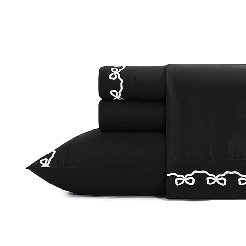 Click here for Elle Decor Embroidered 4-Pc. Sheet Set  Queen - Bl... prices