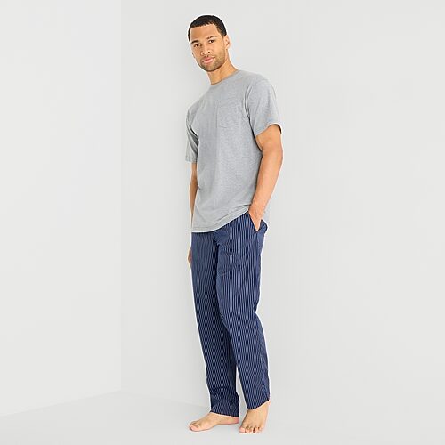 Click here for St. Johns Bay Mens Poplin Pajama Pants  Medium  Bl... prices