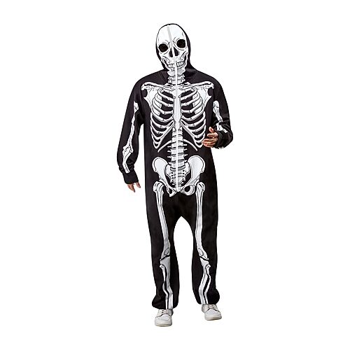 Click here for Unisex Adult Skeleton Hooded Zipster Costume  Medi... prices
