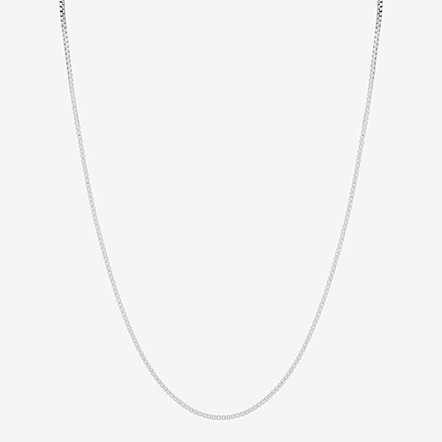 Click here for Womens Sterling Silver 22 Inch Box Chain Necklace... prices