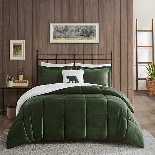 Click here for Woolrich Alton 4-Pc. Comforter Set  King - Green/i... prices